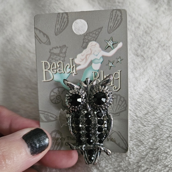 beach bling | Jewelry | Blinged Out Owl Stretchy Costume Ring Jewelry ...